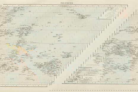 Pacific Islands. Melanesia Polynesia Micronesia. Hawaii. Stanford 1896 ...