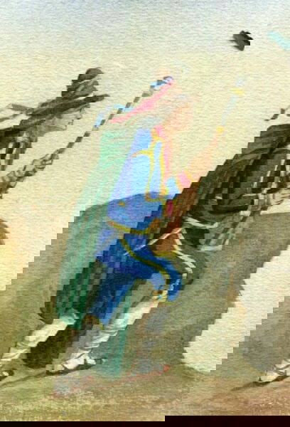 Antique Drawing 19th Century - Old Masters - Italian Hunter, Chasseur ...