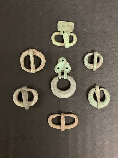 Set Of 7 Roman Empire Metal Belt Buckles