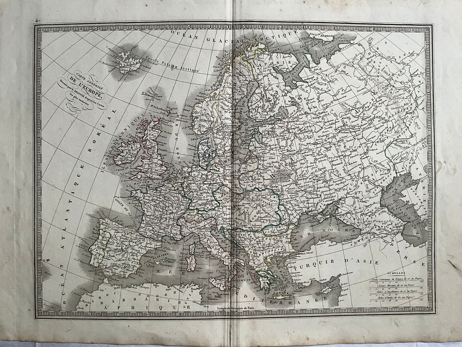 1839 Europe Map By Monin