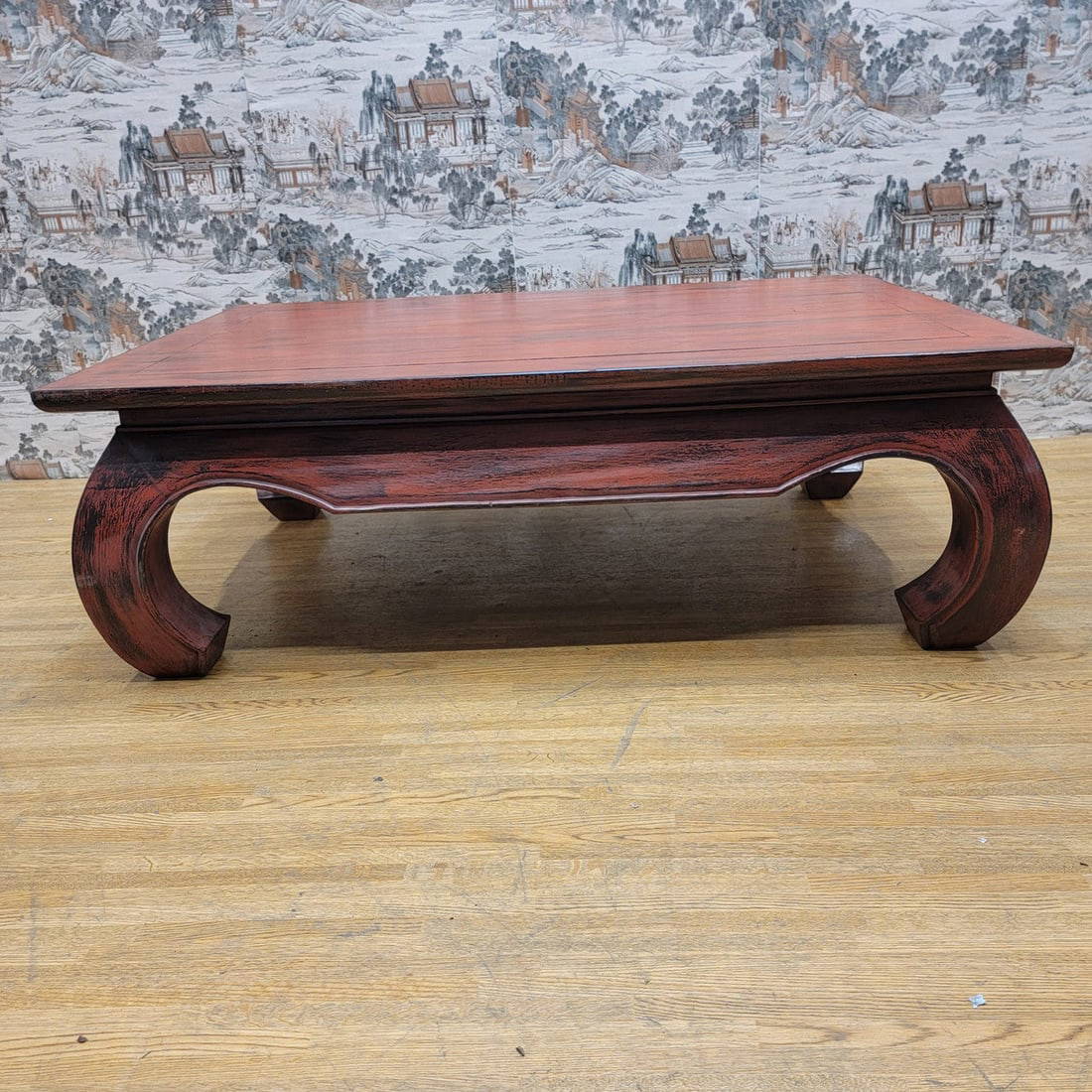 Buy Vintage Kang Style Chinese Teakwood Red Lacquer Coffee Table ...