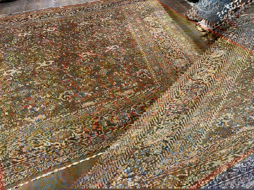 Antique Sultan Abad Carpet 9'0'' X 10'6'' Auction
