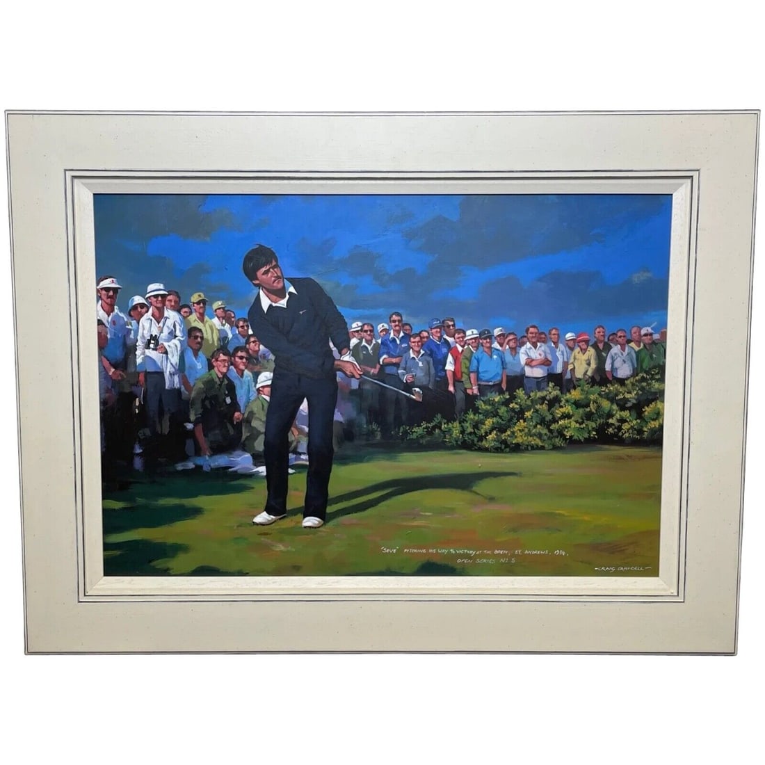 Sporting Oil Painting Legendary Golfer Seve Victory At The Open St ...