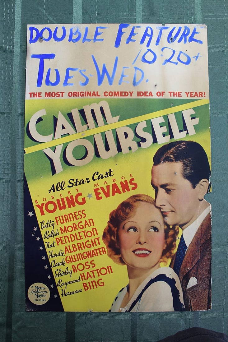 Calm Yourself (1935) Us Window Card Movie Poster Auction