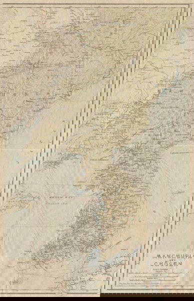 Buy Manchuria And Chosen'. The Korean Peninsula & North East China 1913 ...