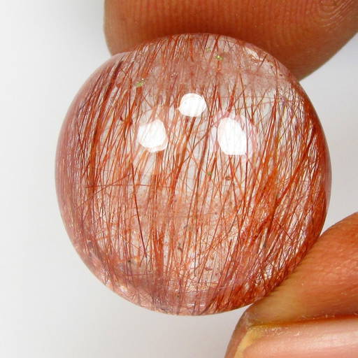 23.02 Ctw Natural Rutile Quartz Oval Cab