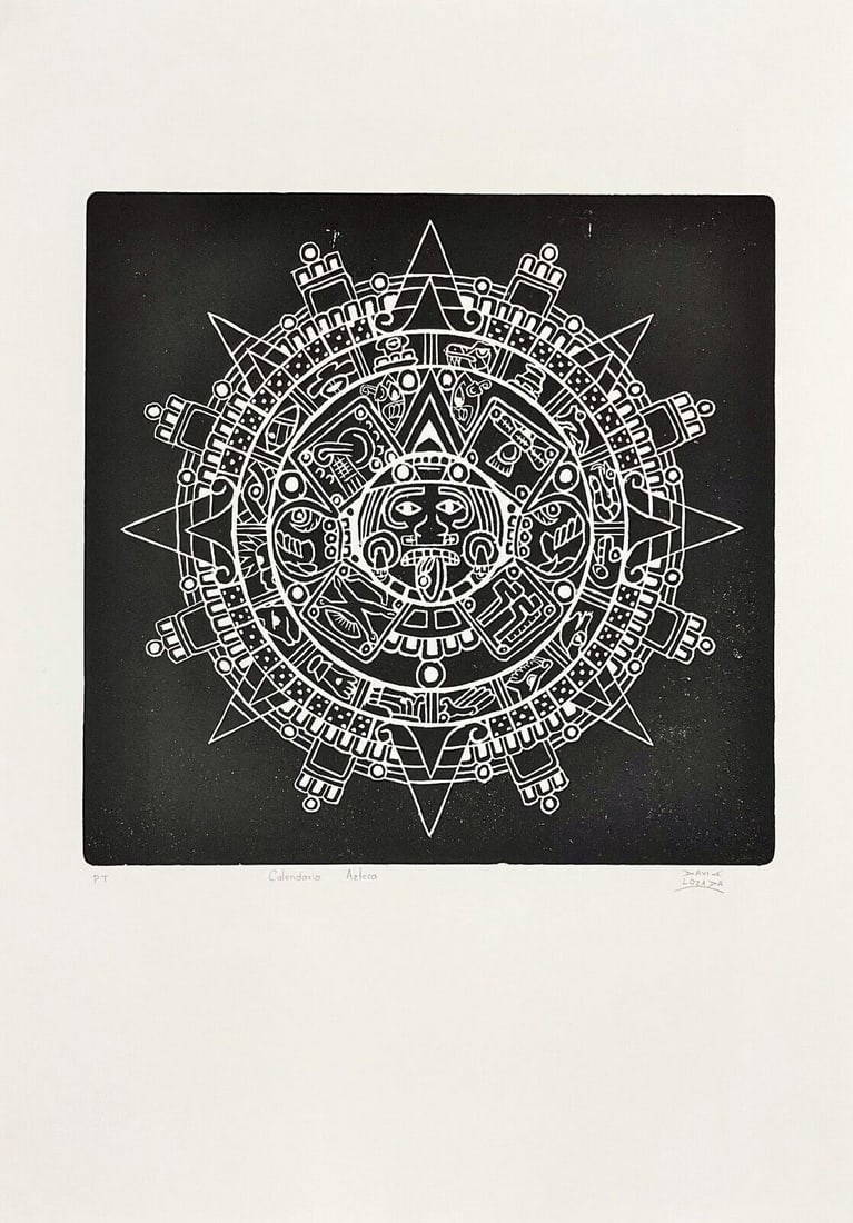 David Lozada Mexican Woodcut 2015, 26.8 X 18.8 In. Auction