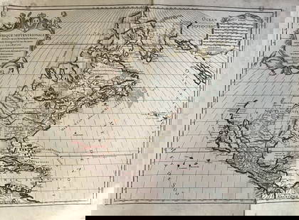 1719 Map Of Colonial Era North America, By Sanson Jaillot