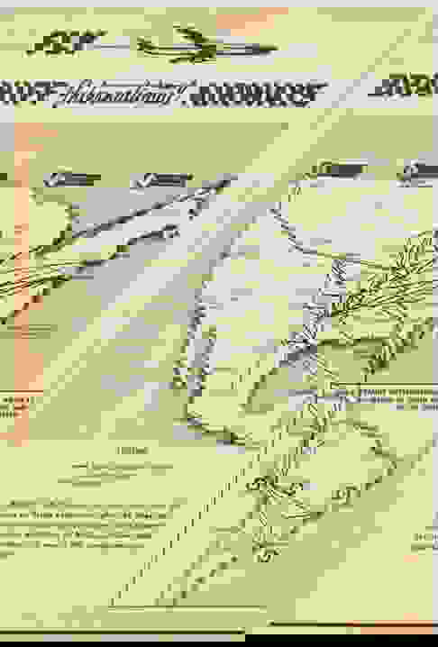 1962 Braniff Airways Pictorial Route Map -- Fly Braniff International ...