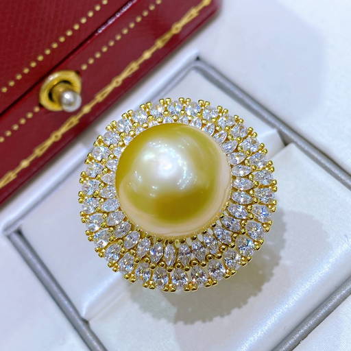 Bouquet Of Flowers Sterling Silver Pearl Ring