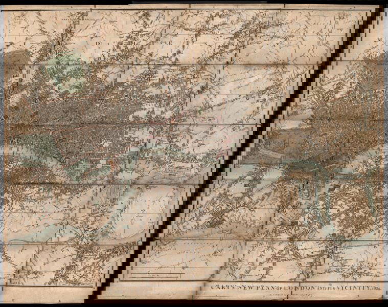 Buy Cary's New Plan Of London And Its Vicinity, By J & G Cary. 67x85cm ...