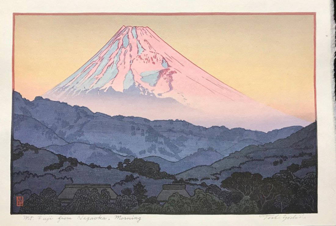 Toshi Yoshida (1911-1995); Mt Fuji From Nagaoka, Morning Auction
