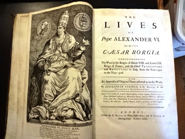1729 Lives Pope Alexander And Caesar Borgia Auction