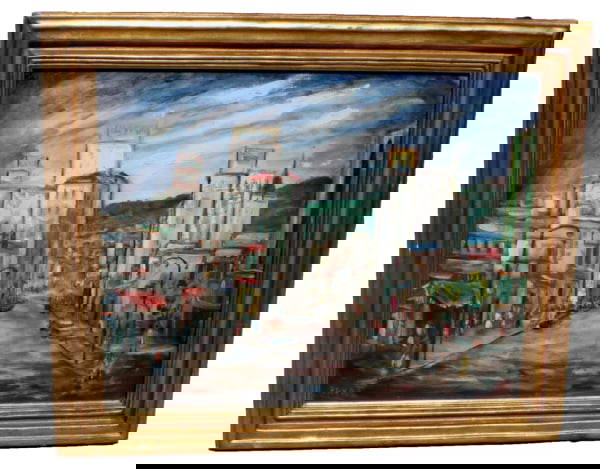 Philip Paval Mid Century Modern Vine Street Hollywood California Oil ...