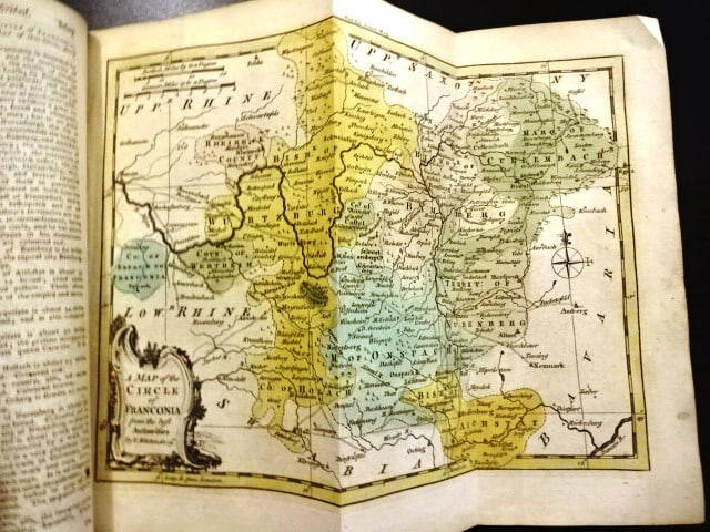 1758 Magazine Handcolored Map History