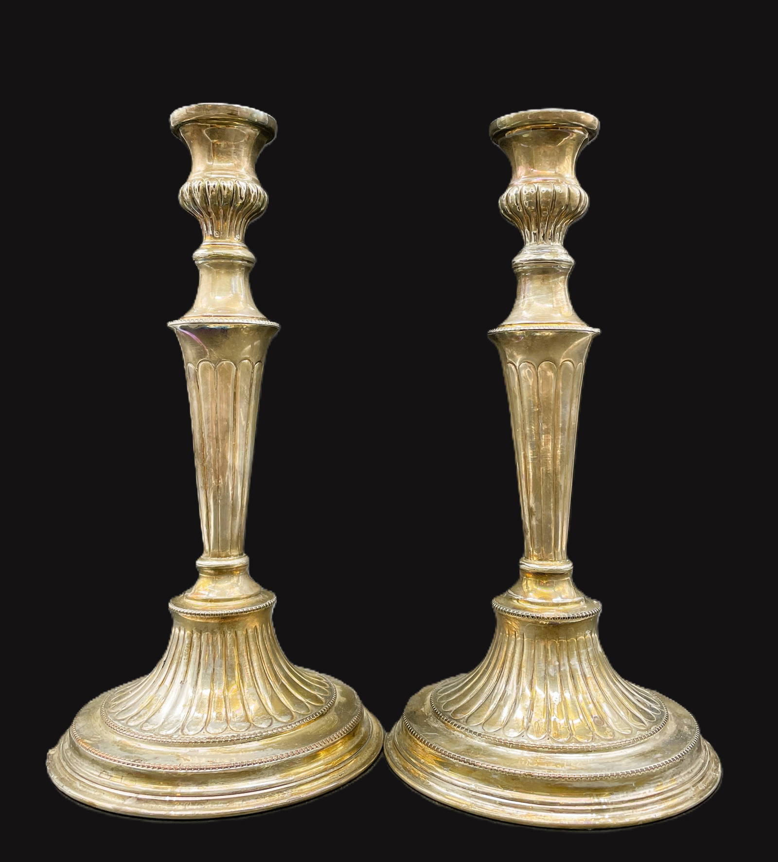 Pair William Adams England Candlesticks Auction