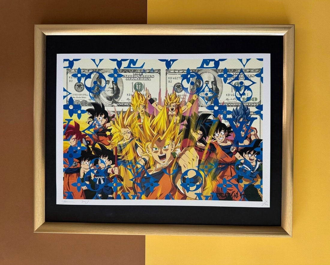 Death Nyc Hand Signed Large Print Coa Framed 16x20in Goku Dragon Ball Z ...