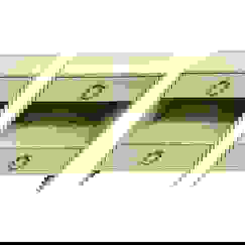 Pair Of Modern Linen Chests, Commodes Or Nightstand, Linen Wrapped ...