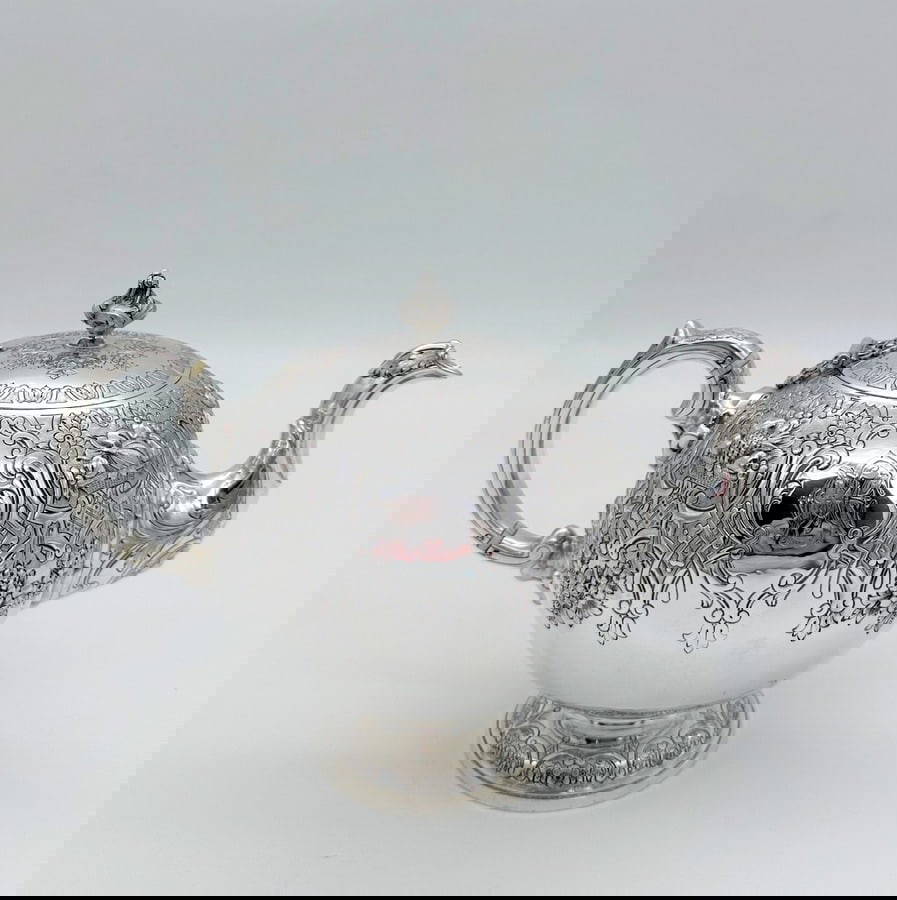 Buy 19th Century Antique Victorian Sterling Silver Teapot Edinburgh ...