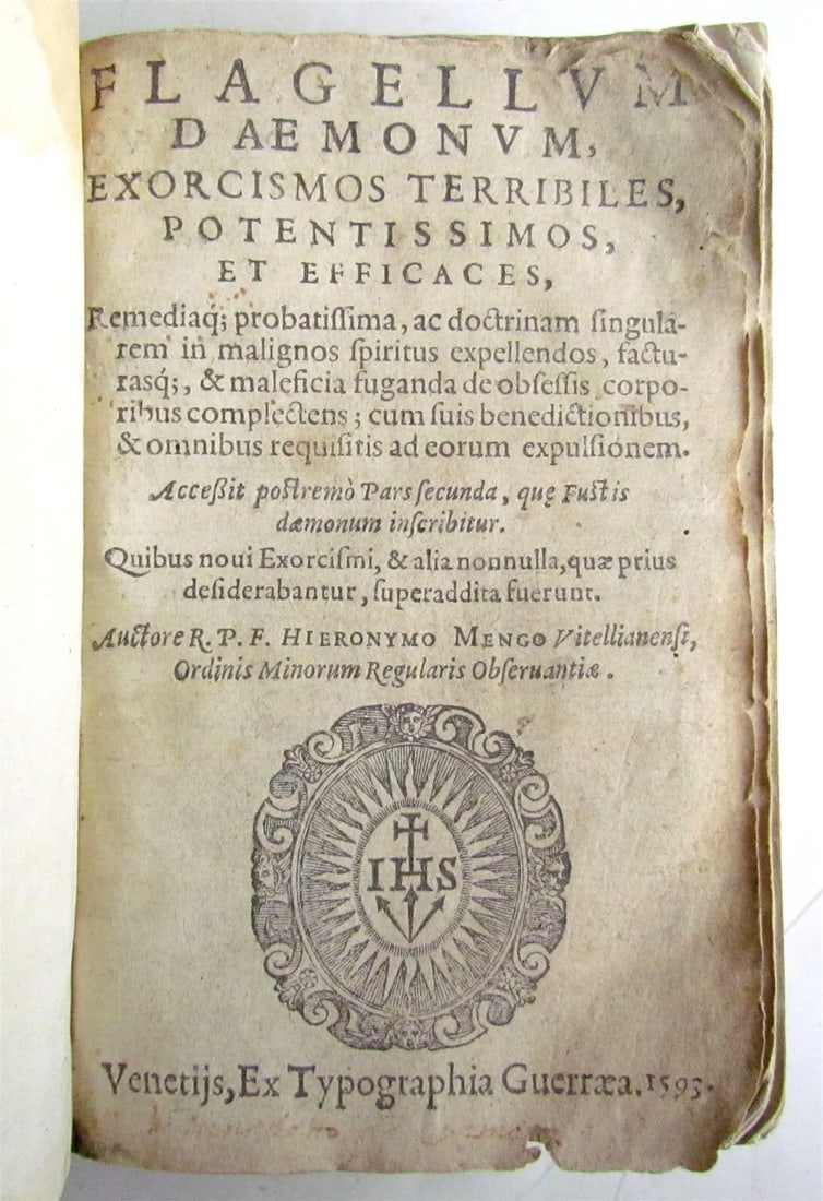 1593 Occult Witchcraft Flagellum Daemonum Exorcismos Antique 16th ...
