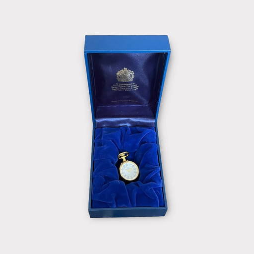 Vintage Halcyon Days Enamels Watch Gold Tone England With Box