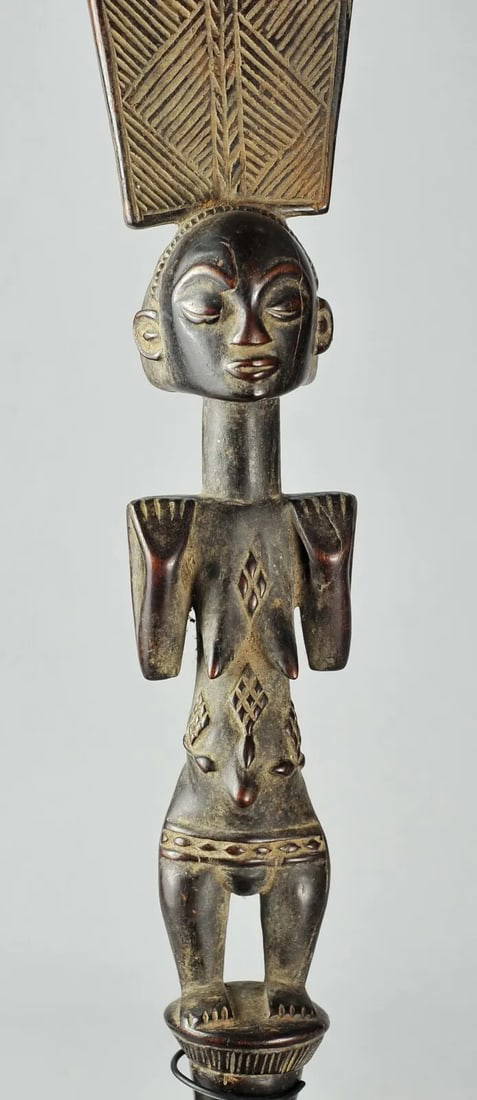 Luba Kibango Chief's Staff Scepter Congo Drc African Tribal Art Regalia ...