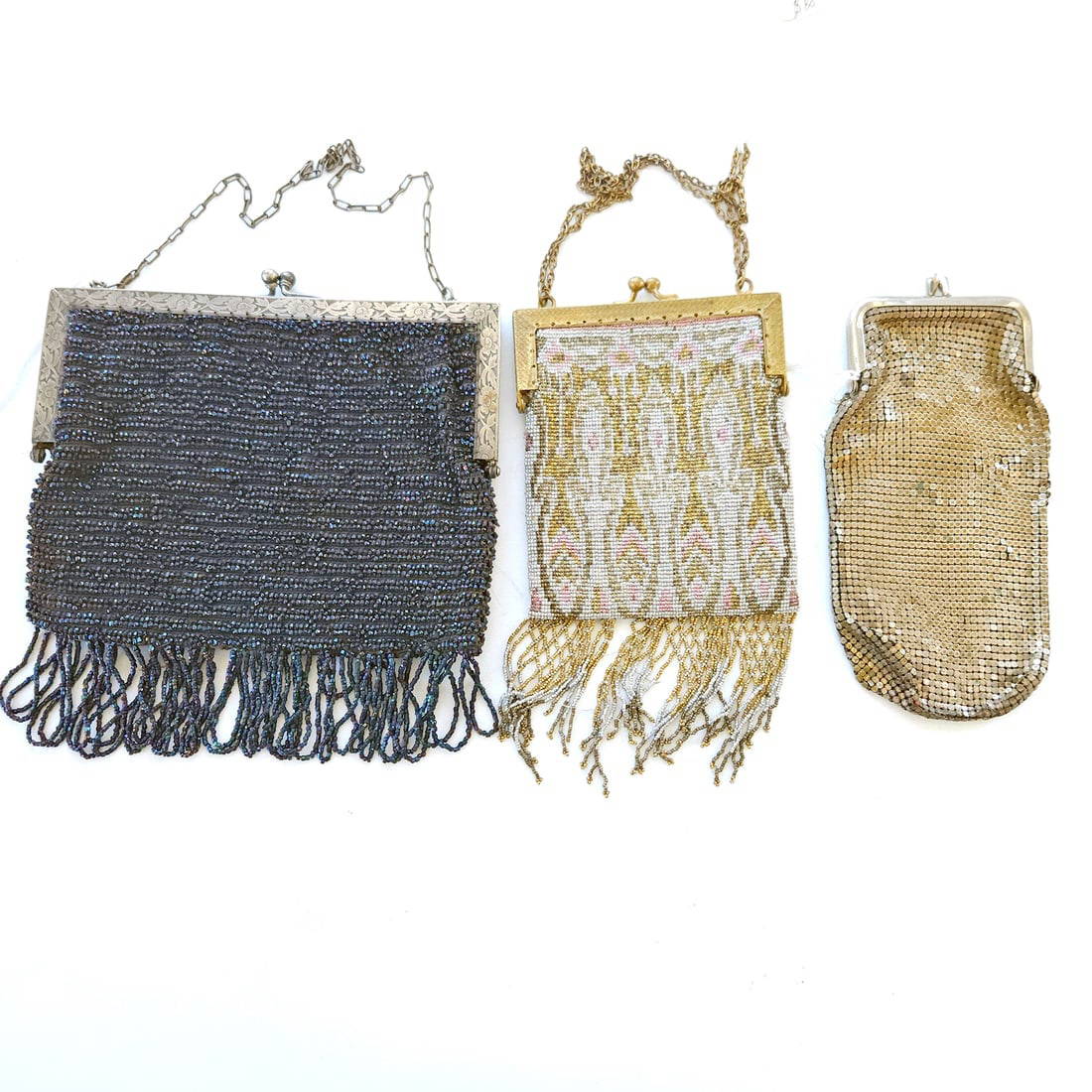Edwardian Era Beaded And Enamel Purses Set Of 3 Auction