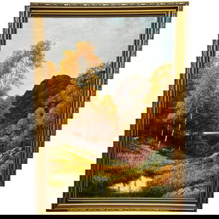 Harry L Hickman Landscape Oil Painting Auction