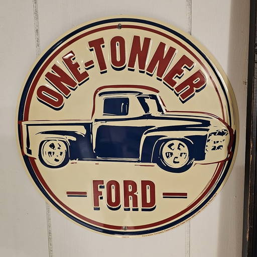 12" Round Metal Ford Sign Plaque