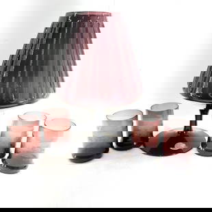 Vintage Signed And Dated Meredith Wenzel Art Glass Vase, 1980 Auction