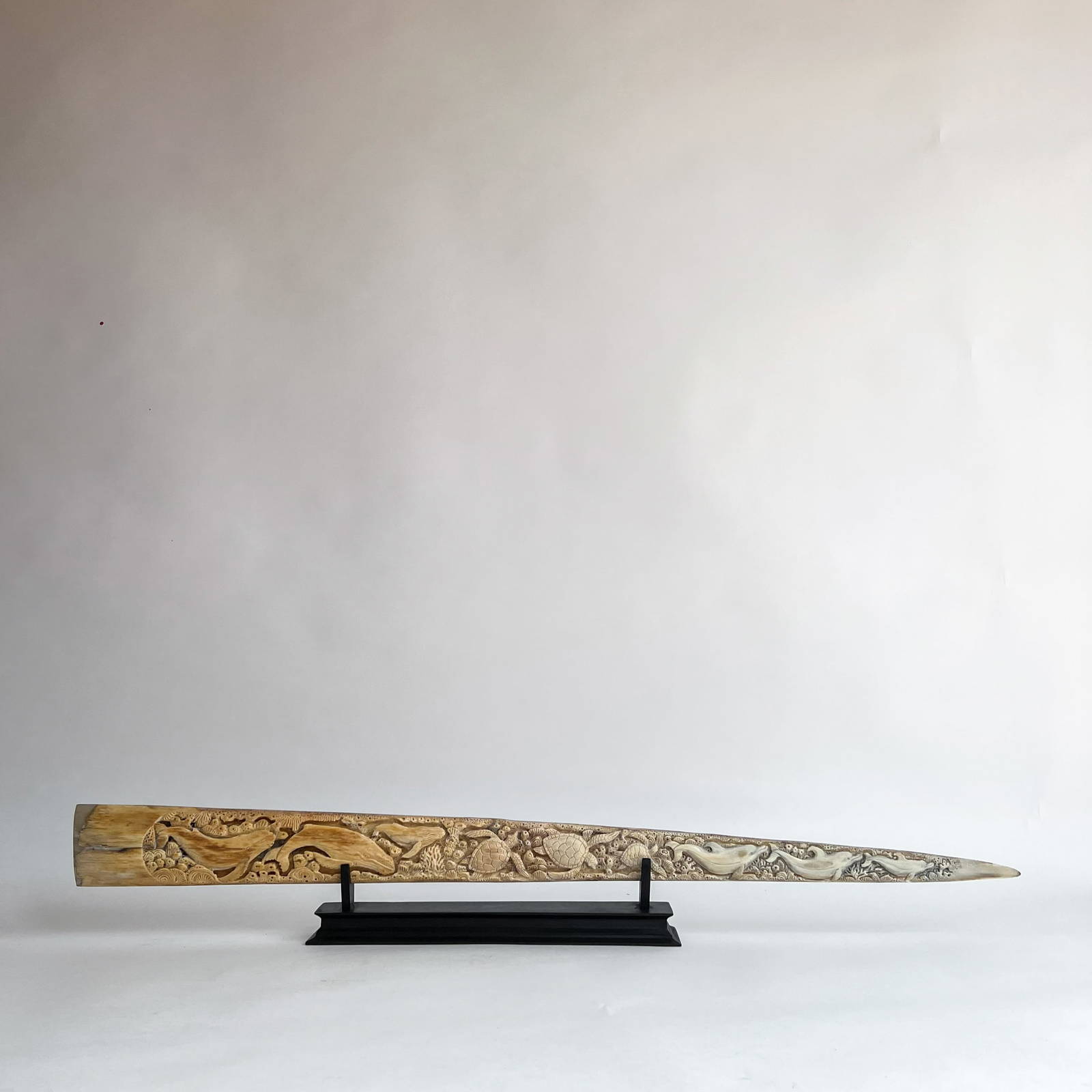 Stunning Engraved Swordfish Rostrum - Marine Motif Auction