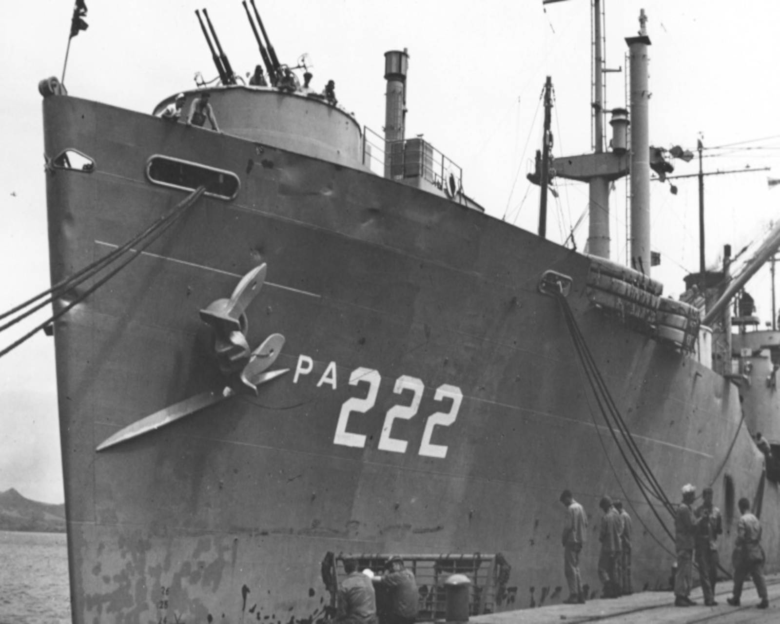 Korean War_ U.s.s. Pickaway Near Pusan, Korea Prior To Departure Auction