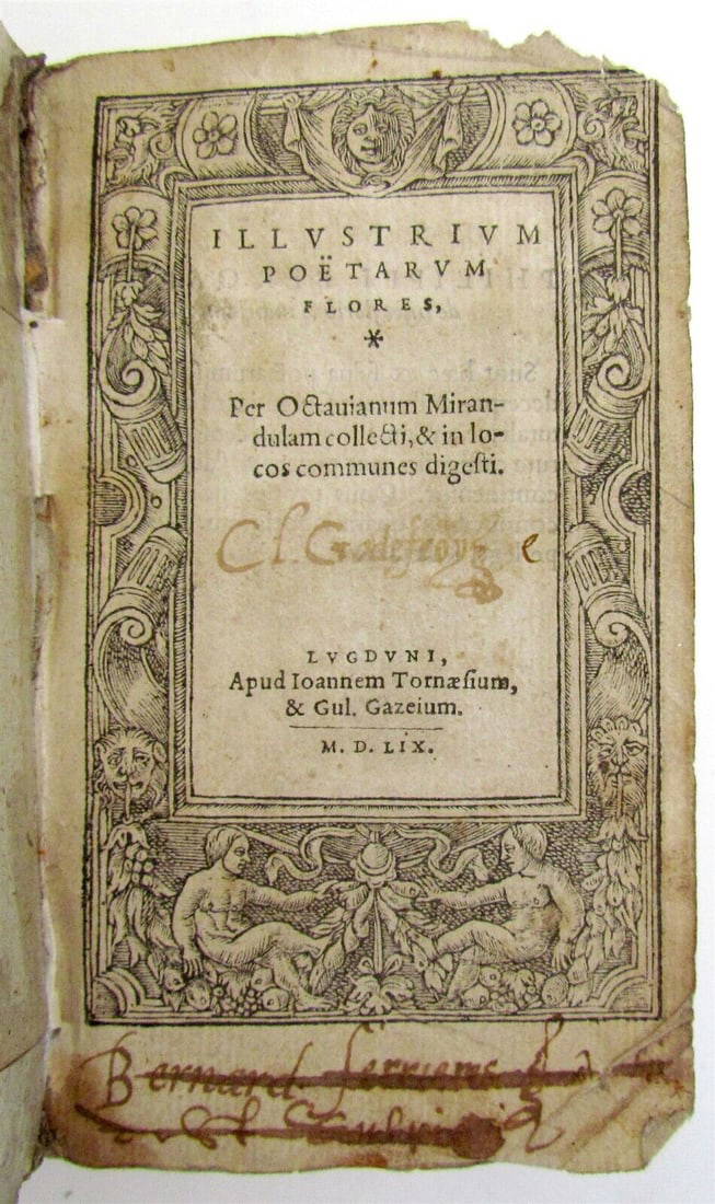1559 Anthology Of Latin Poets Antique Illustrium Poetarum Flores 16th ...