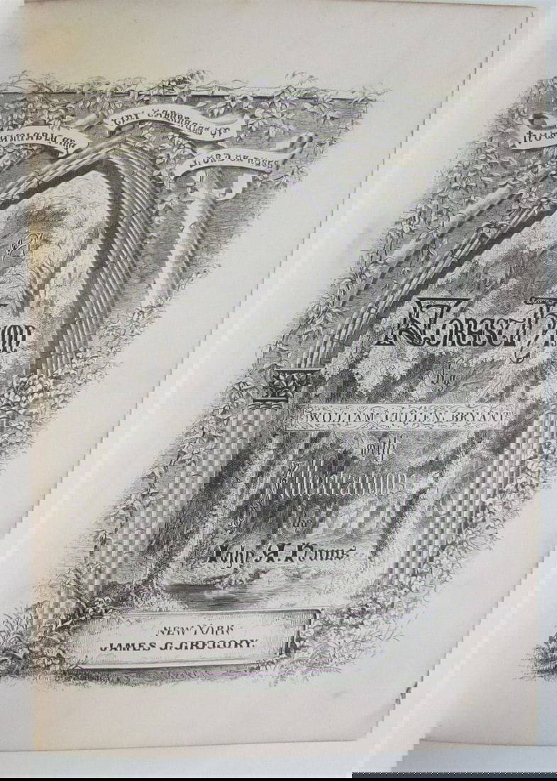 1860 Forest Hymn By William Cullen Bryant Illustrated Antique Poetry Auction