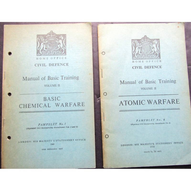 Atomic And Chemical Warfare, Two Defence Manuals Auction