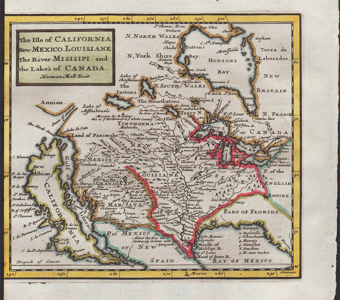 1st Ed. Of Moll’s Fascinating 1701 Map Of Isle Of California Auction