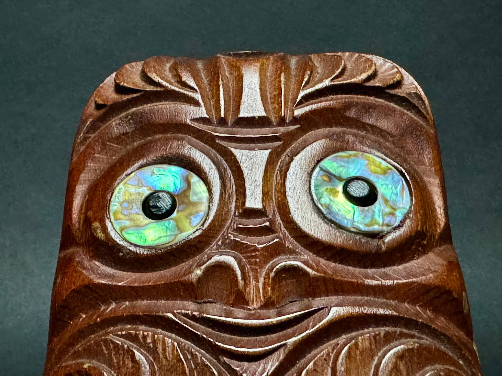 Buy Woodcarving - Koruru (ruru Is Maori Fo Owl) - Maori - New Zealand ...