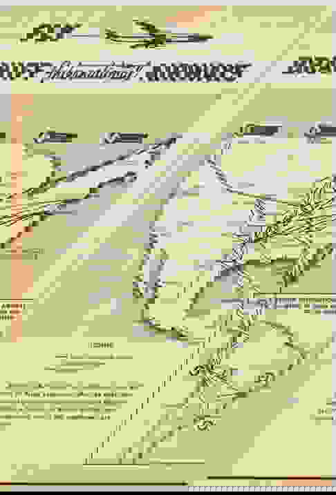 1962 Braniff Airways Pictorial Route Map -- Fly Braniff International ...
