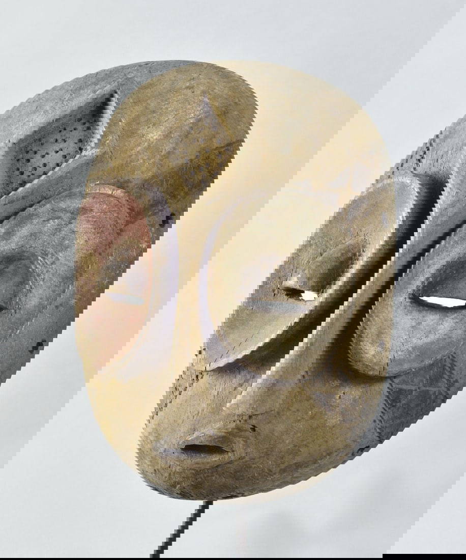 African Art Owl Bembe Mask Congo Drc Auction