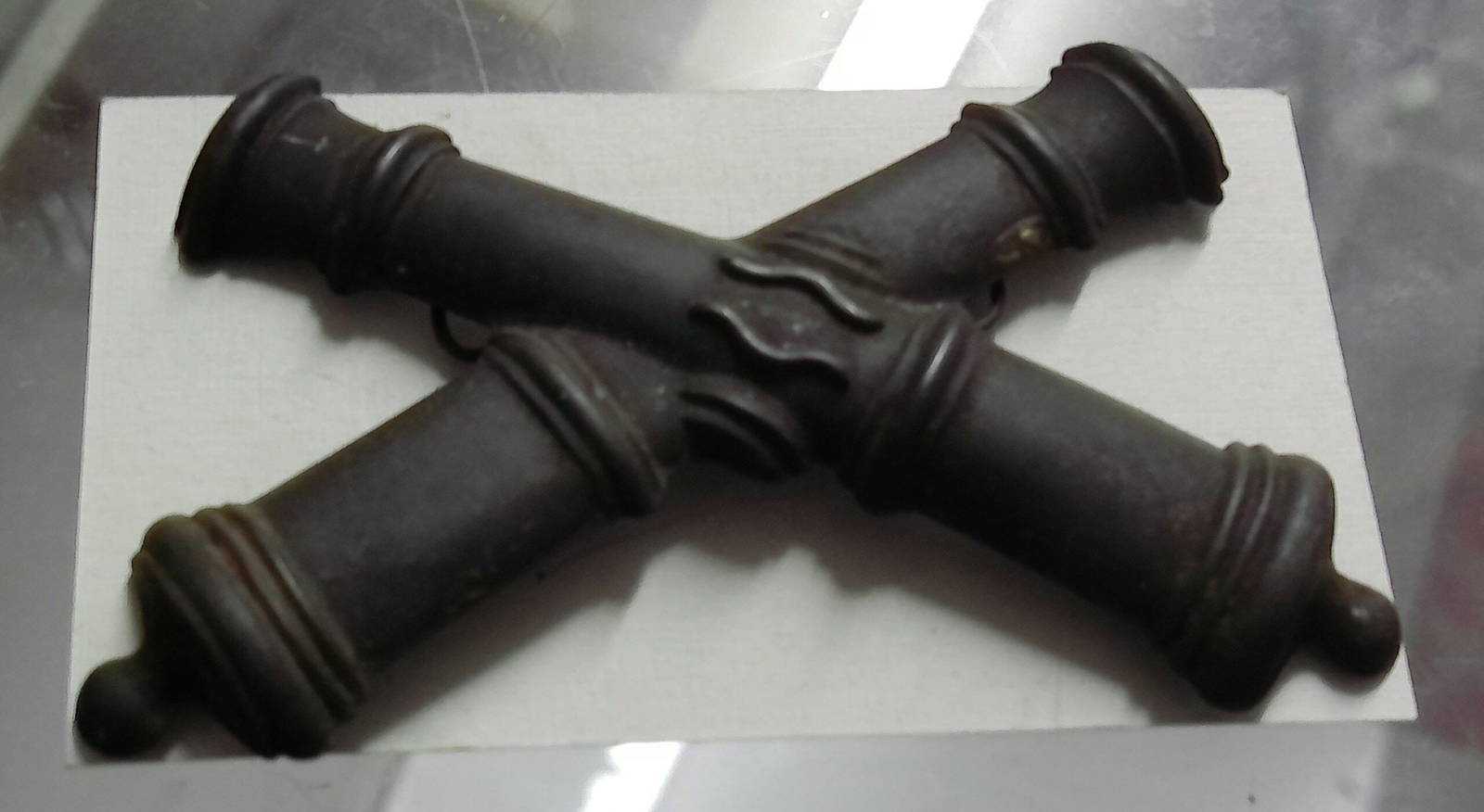 Original Civil War Artillery Crossed Cannon Insignia Auction