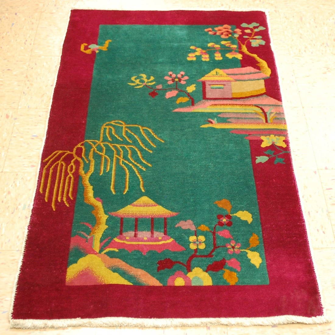 Chinese Nichols Rug 4x6.6 Auction