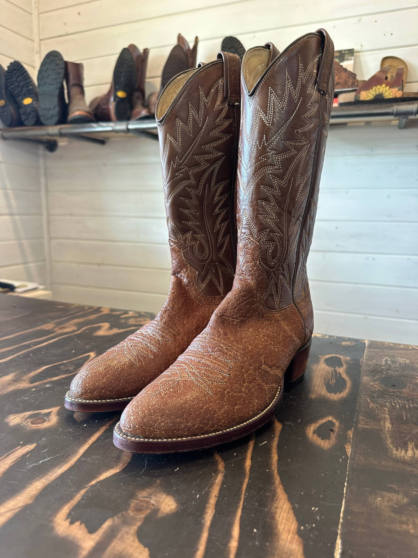 Vintage Dan Post Exotic Skin Cowboy Boots Auction