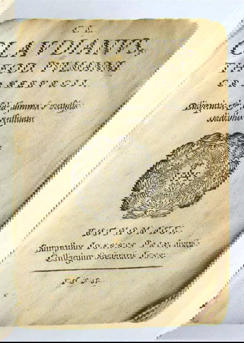 1620 17th Century Poetry By Claudian Vellum Bound Auction