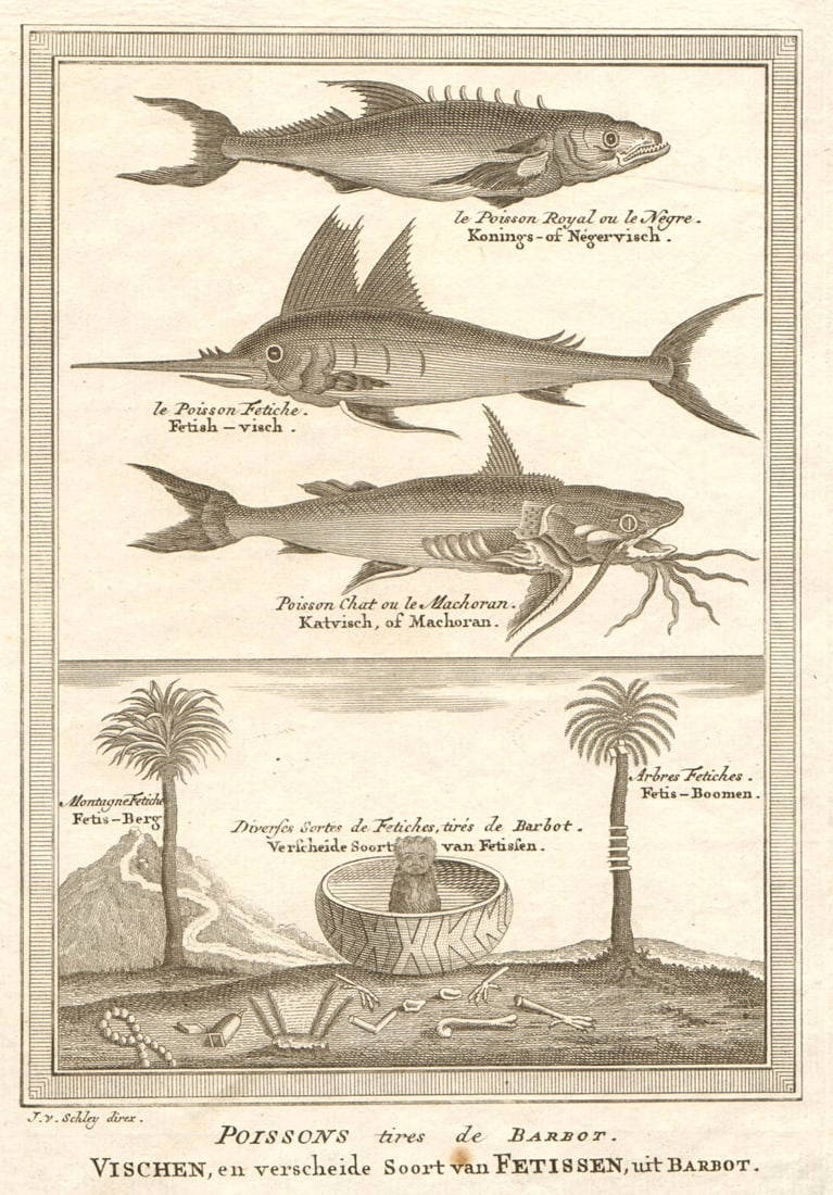 West Africa. Kingfish Swordfish Gillbacker Sea Catfish. Fetish Tree ...