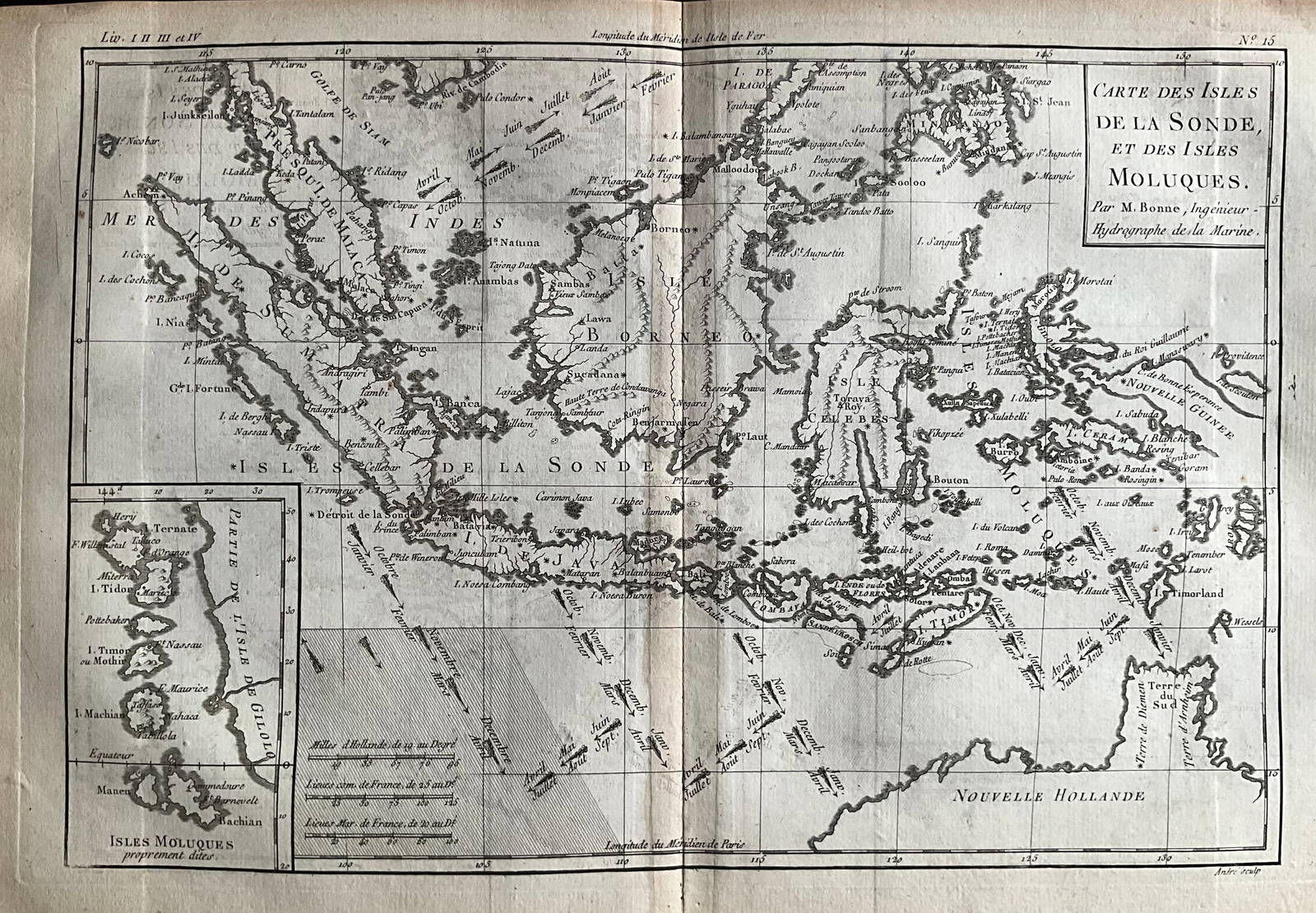 1775-1780 Indonesia, Spice Islands By Bonne & Raynal Auction