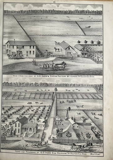 1875, Ohio’s Rural Farms And Factory By Hardesty