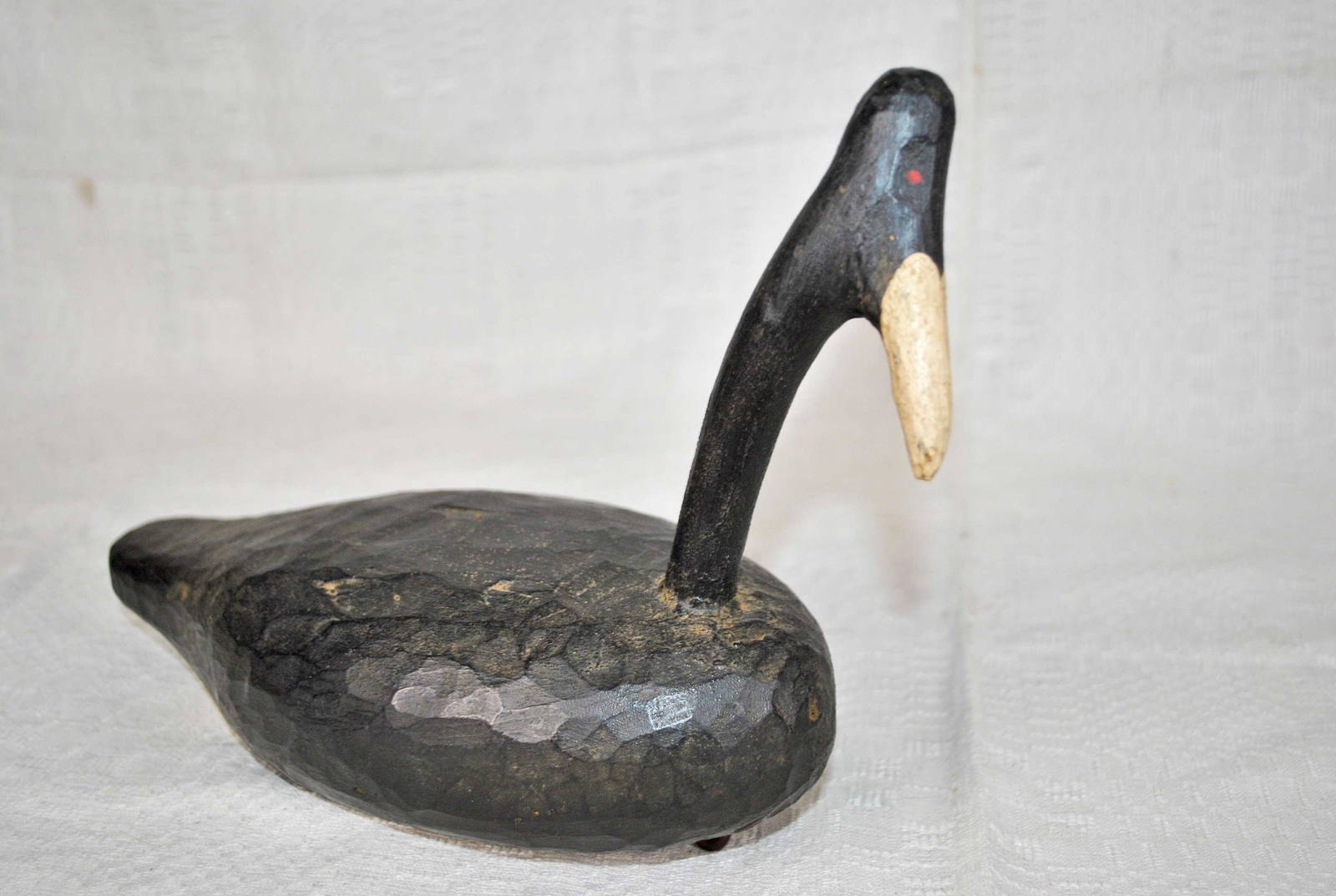 Antique Decoy Root Head Coot , Folk Art Woodcarving Auction