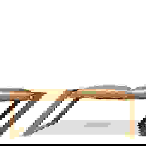 Loren Marsh Design Bench Embossed Leather And Polished Stainless Steel Auction