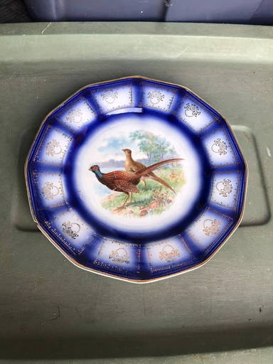 Flow Blue Game Bird Plate