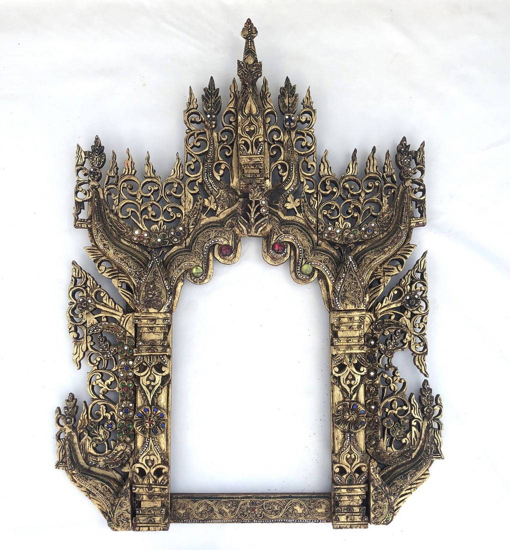 Southeast Asia Carved Buddhist Temple Frame Auction